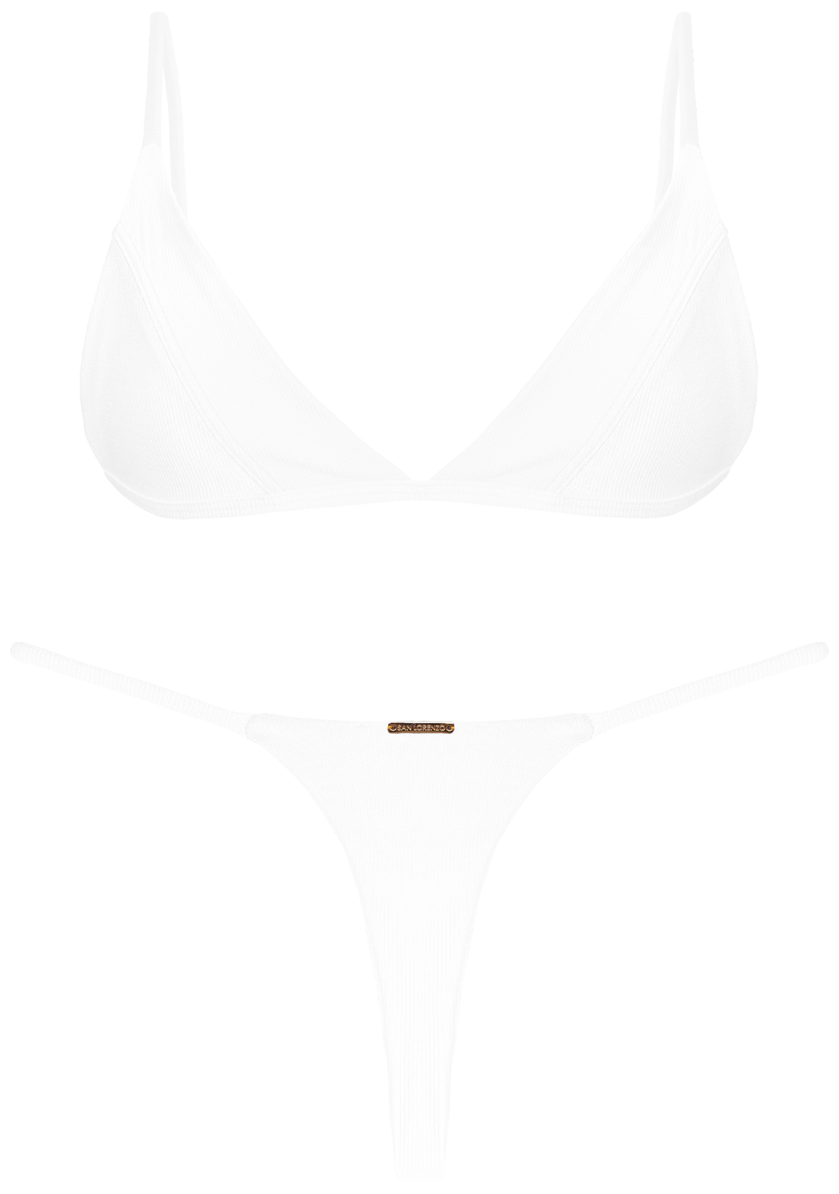Paradiso Seashell White Bra Halter Bikini Top – San Lorenzo Bikinis