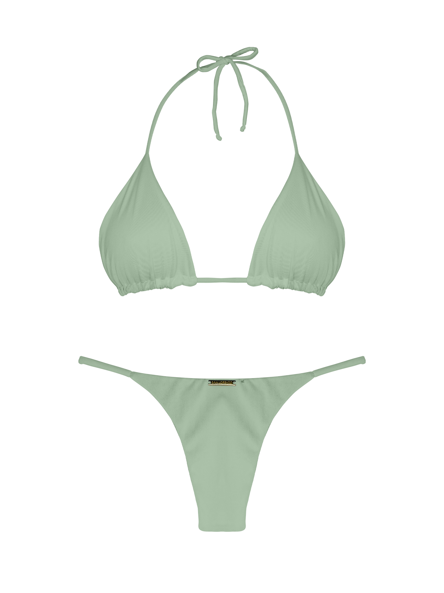 Essential Solids Moss Oasis Thin Brief Bikini Bottom – San Lorenzo Bikinis
