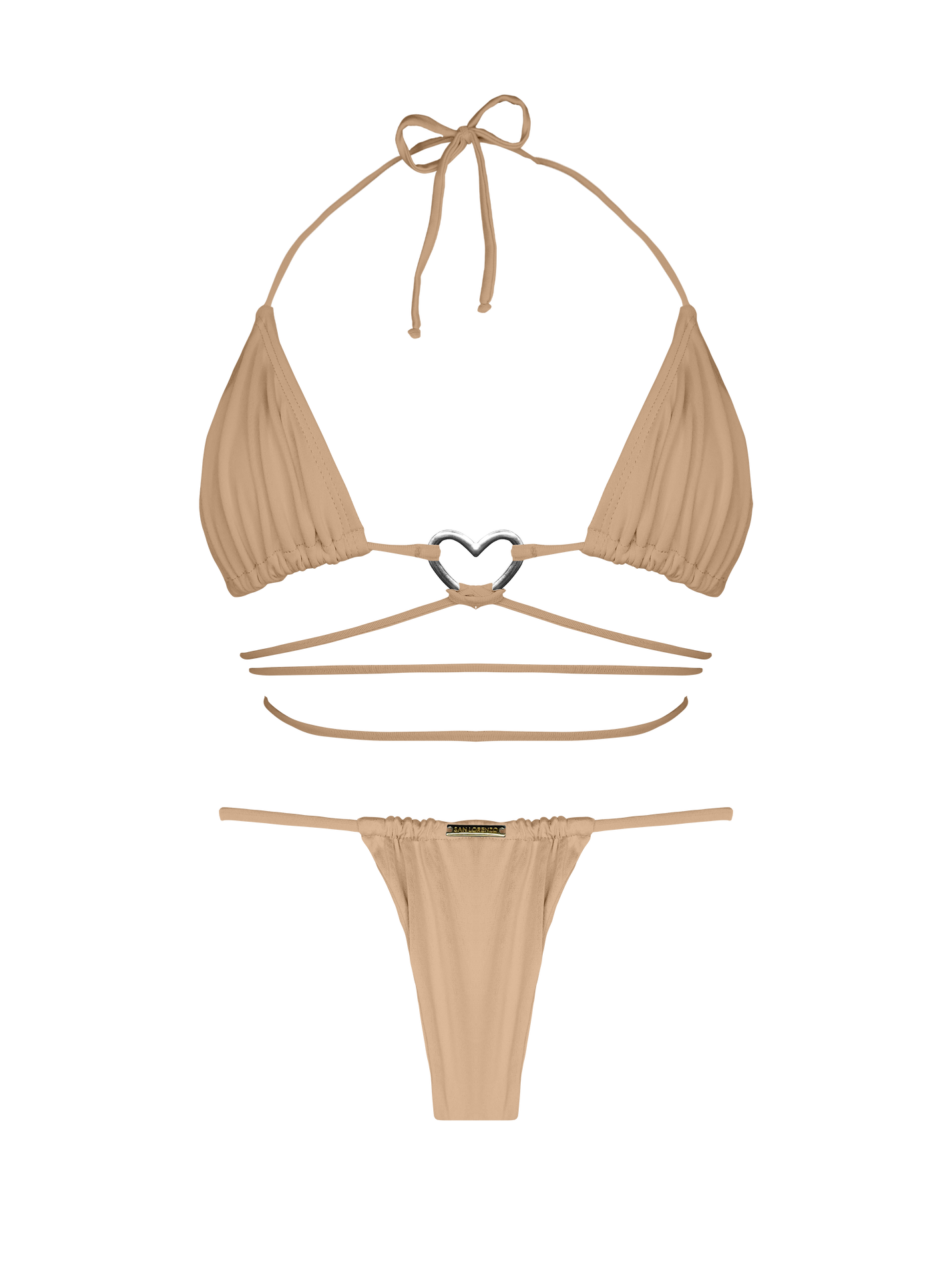 Essential Solids Latte Swirl Multi String Ring Bikini Top – San Lorenzo Bikinis