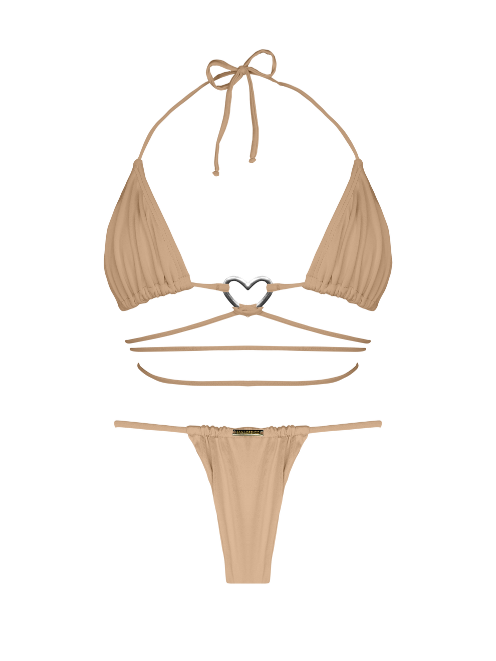 Essential Solids Latte Swirl Multi String Ring Bikini Top – San Lorenzo Bikinis
