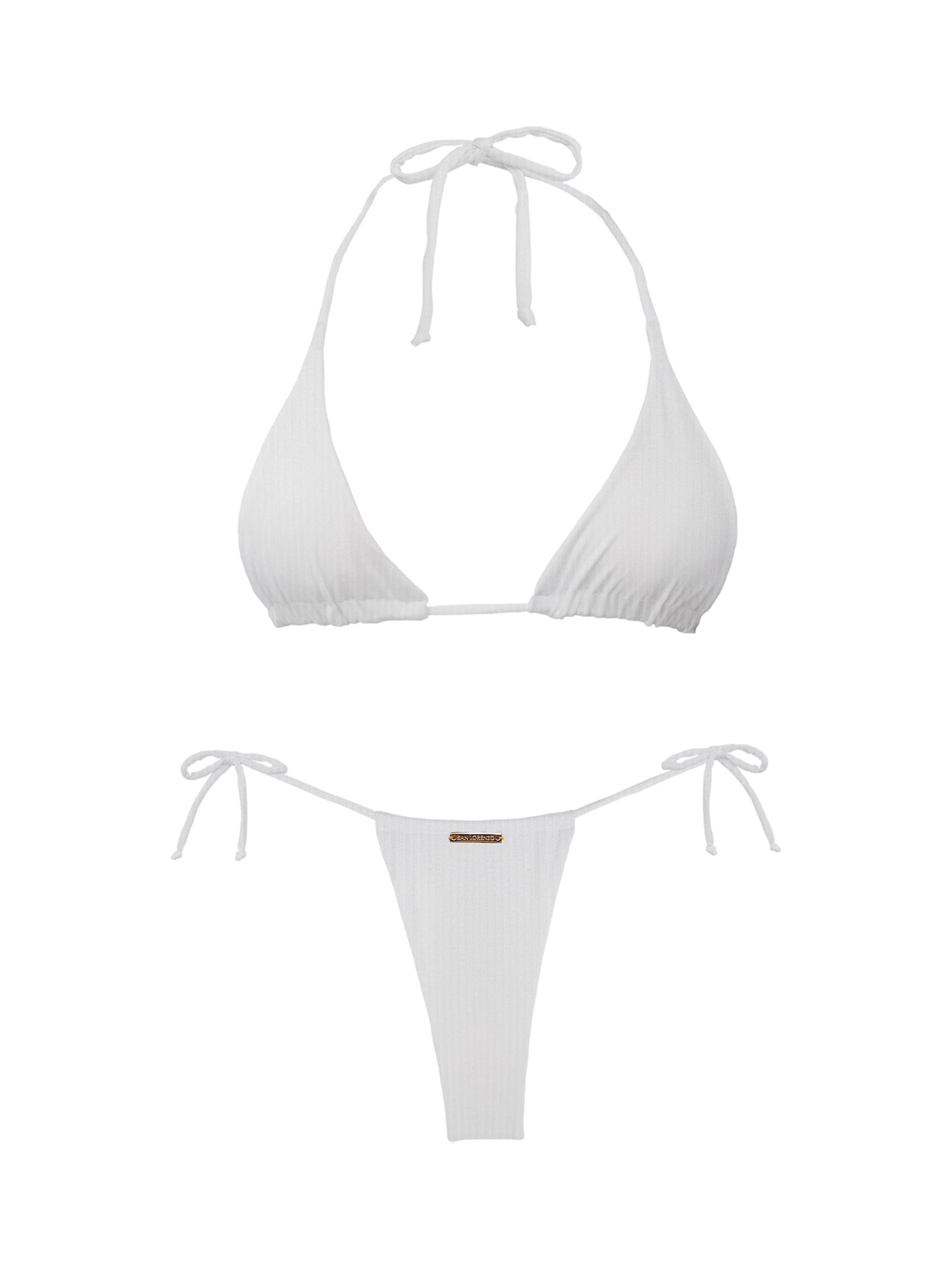 Paradiso Sliding Side Tie Seashell White Bikini Bottom – San Lorenzo ...