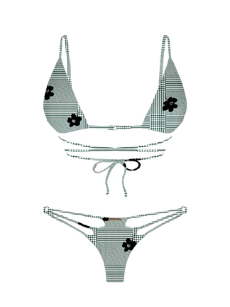 L'Amour Black Roses Diamond V Bikini Bottom – San Lorenzo Bikinis