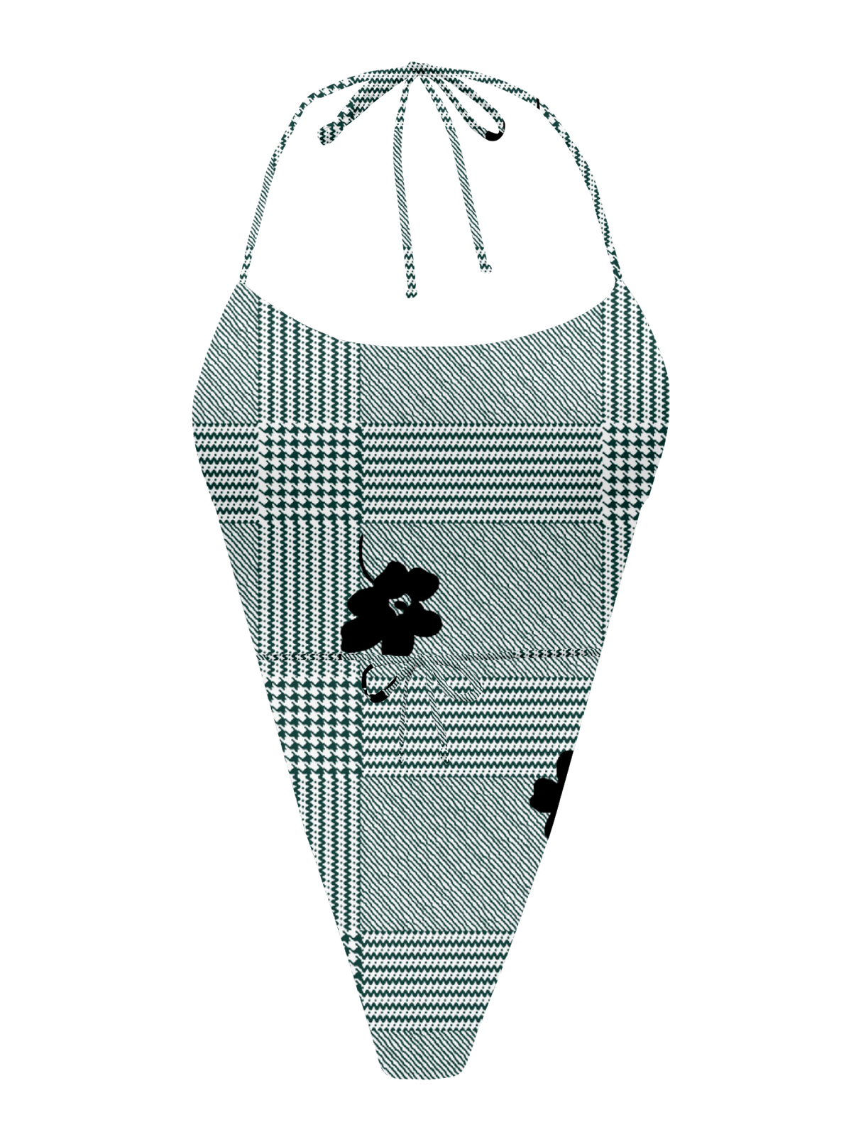 L'Amour Black Roses Triangle Thong One Piece Bikini – San Lorenzo Bikinis