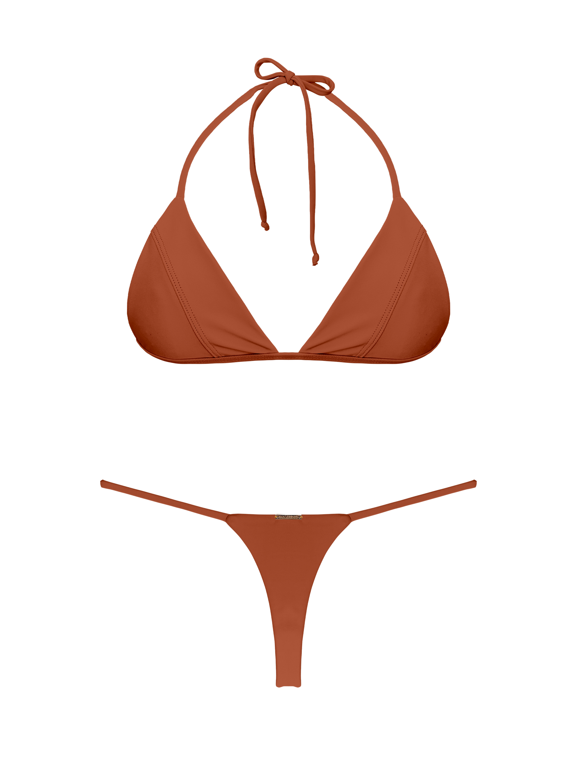 Bra Halter Bikini Top Top Peach X Small Coral Colletion By San Lorenzo San Lorenzo Bikinis